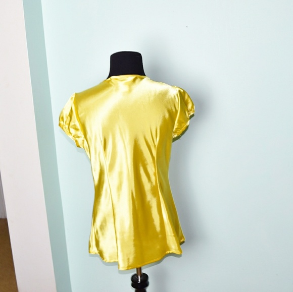 Tops | Allison Taylor Silky Sunshine Yellow Blouse | Poshmark